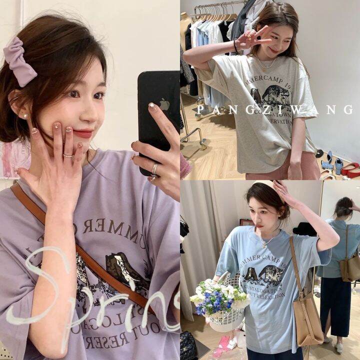 Sowa เสื้อยืด แรคคูน -Oversize- ลายเรียบสวย สไตล์เกาหลีน่ารัก ลายน่ารัก เสื้อยืดนิ่ม แขนสั้น ...