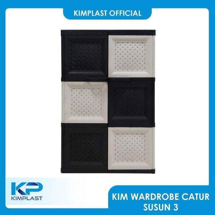 KIMPLAST Wardrobe Catur Susun 3/ Wardrobe Susun 3/ Wardrobe Plastik ...