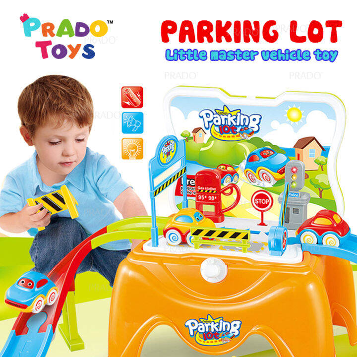 DOMI Malaysia Parking Lot Car Track Toys Chair Early Learning Pretend ...