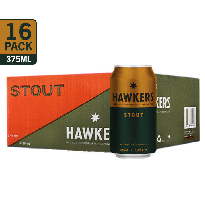 Hawkers Australian Stout [16 Cans x 375ml] [Craft Beer] | Lazada Singapore