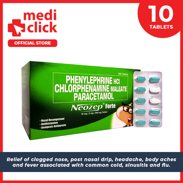 Neozep Forte - 10 TABLETS | Lazada PH