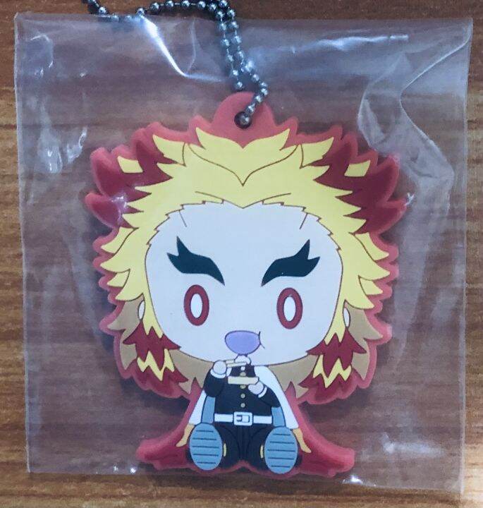 Demon Slayer (DS) Kimetsu no Yaiba - Kyojuro Rengoku - Rubber Key Chain ...