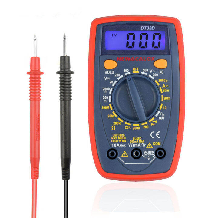 Digital Multimeter with DC AC Voltmeter and Ohm Volt Amp Tester ...