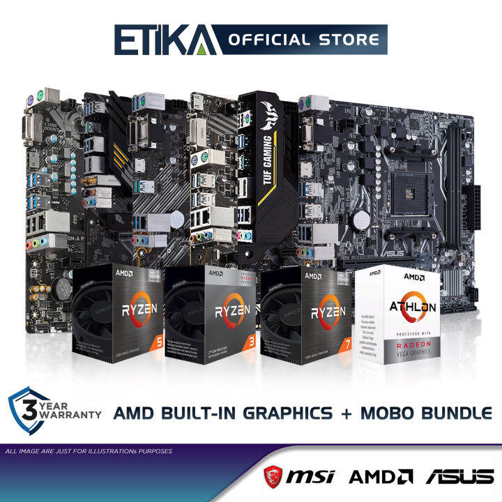 AMD Built-In Graphics AM4 Athlon 3000G | Ryzen 3200G 5600G 5700G ...