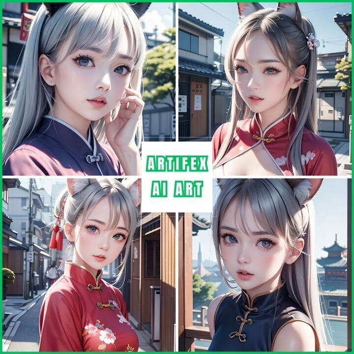 myArtifex Ai Art 003 Kemonomimi Ai Girl Model Ai Girl Art Collection Digital Download High ...