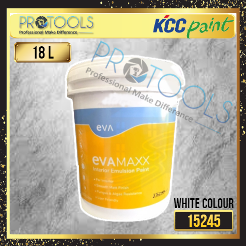 18L KCC EVA MAXX 15245 WHITE (Interior Ceiling Wall Undercoat Emulsion) Cat Dinding Siling Dalam ...