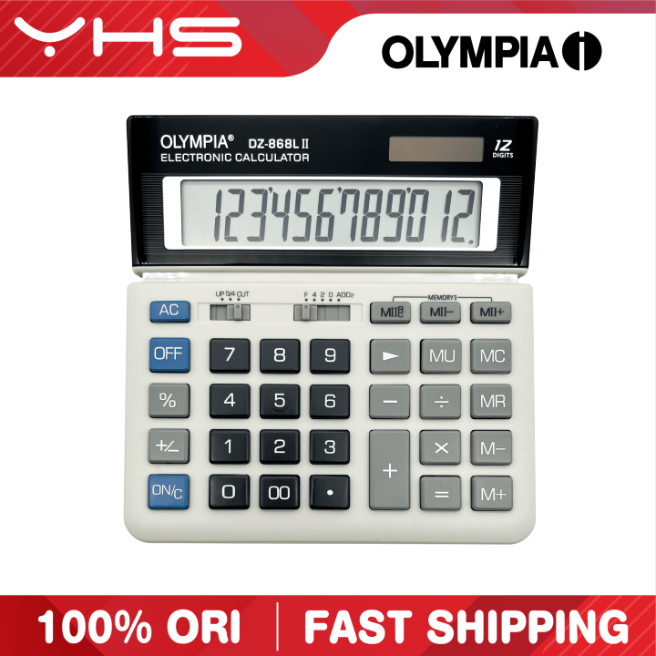 [German brand] Olympia DZ-868L II electronic desktop calculator with 12 digits, big display, 4 ...