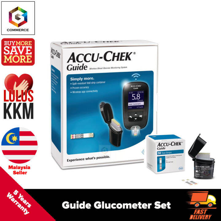 Accu Chek Guide Test Strips 50s for Blood Glucose Monitor Glucometer ...