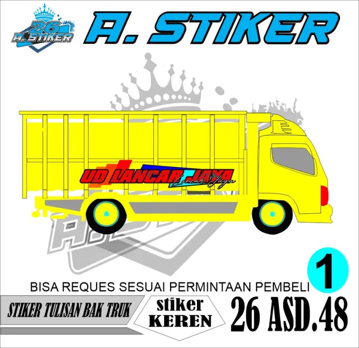 Stiker Decal Tulisan Bak Samping Kanan Kiri Truk Stiker Samping Stiker ... Stiker Decal Tulisan Bak Samping Kanan Kiri Truk Stiker Samping Stiker ...
