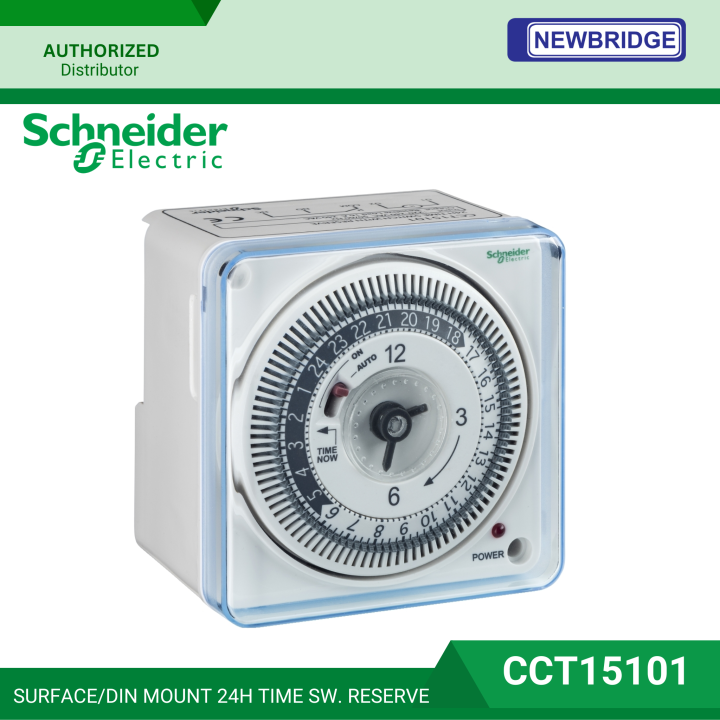 Schneider Electric Surface/DIN-Rail Mounted 24 Hour Analog Time Switch ...