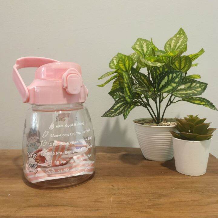 Botol Minum Viral 1,3 Liter Plus Tali dan Stiker 2D / Botol Minum Anak ...