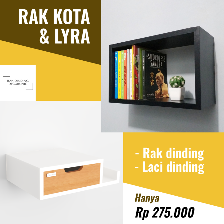 Laci Tempel Dinding Minimalis Modern Laci Gantung Bedside Table ...