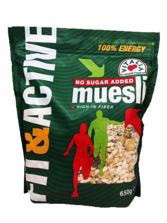 Vitalia Fit & Active Muesli No Sugar Added 650g{Made in Macedonia ...