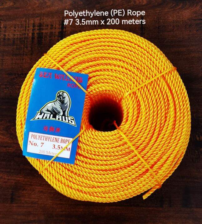 Polyethylene Rope #7 3.5mm 200 meters Golden Yellow | Lazada PH