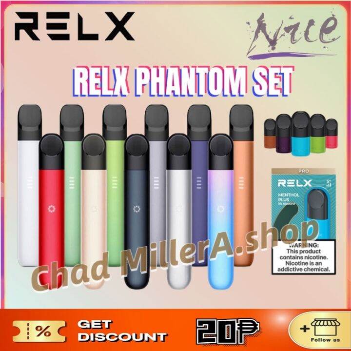 【COD】 SET Relx1 Smoke relex pod vape vipe smoke original rechargeable set with relax relix ...