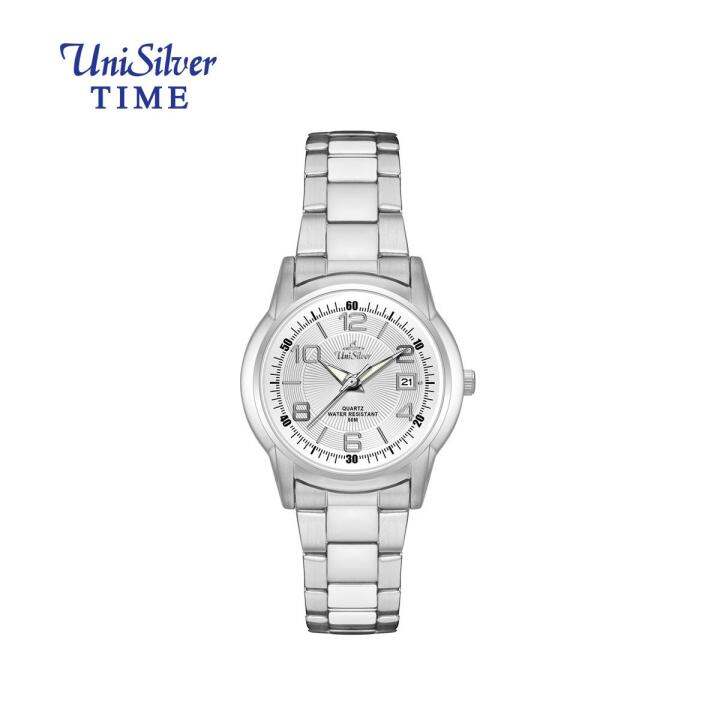 UniSilver TIME Stellus Pair Women's Silver / Off-White Analog Stainless ...