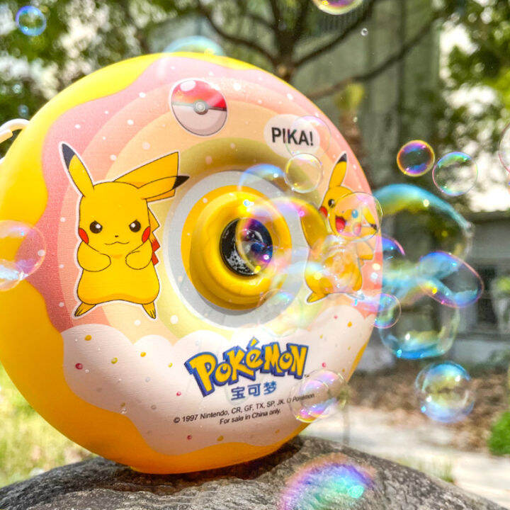 Pikachu Pokémon genuine authorized doughnut camera blowing color bubble ...