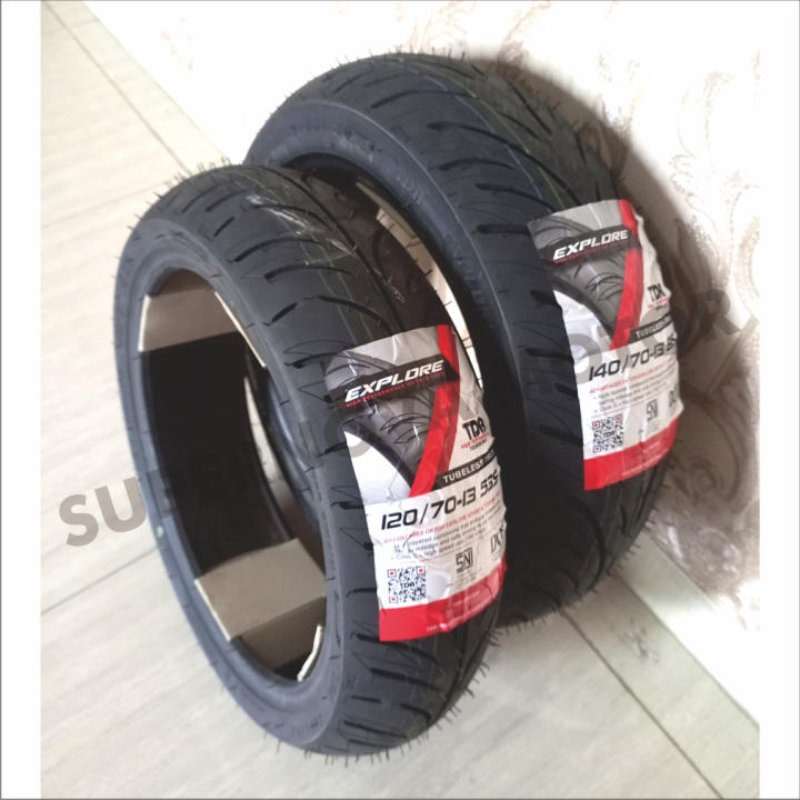 BAN LUAR TUBELESS 120/70-13, 140/70-13 TDR RACING EXPLORE SOFT COMPOUND HIGH PERFORMANCE ON ROAD ...
