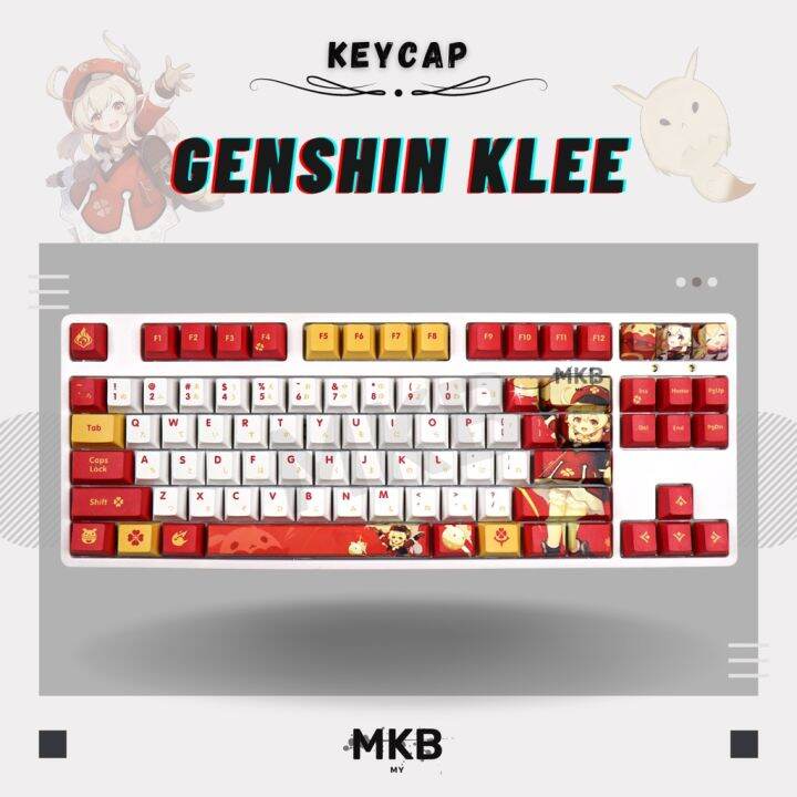 [READY STOCK] Genshin Impact Klee PBT Keycap Set for Mechanical ...