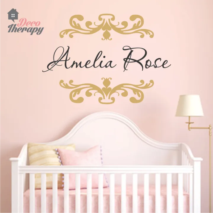 Customized Name Isabella Monique Design Wall Sticker Decotherapy ...