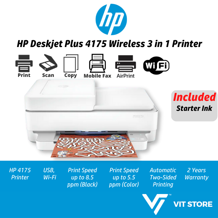 HP Deskjet Ink Advantage 4175 / 4176 All-in-One Wireless Printer (Print ...