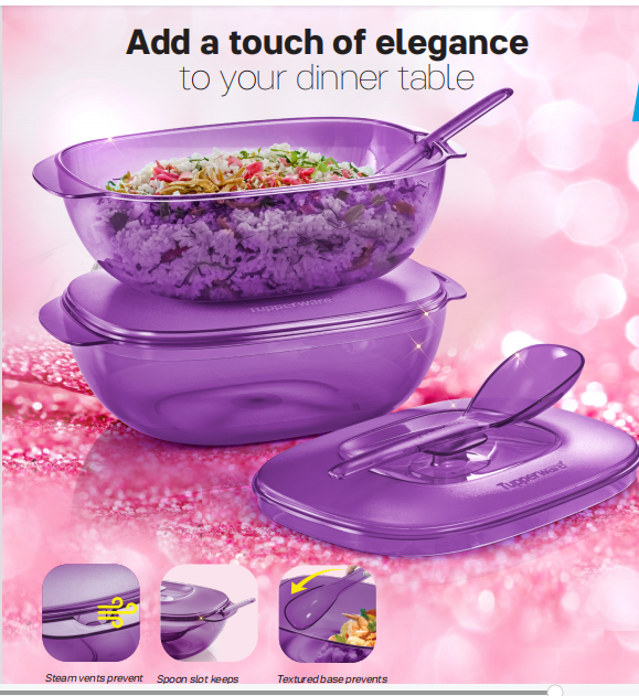 Tupperware: Purple Royale Crystalline Saucy Server/Crystalline Soup ...