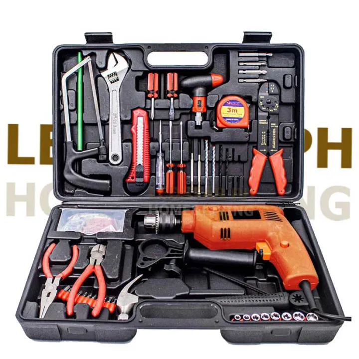 Drill Machine with 80 Pcs Toolkit with powerful drill machine set ...