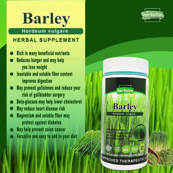 Original Barley Capsule FDA Approved Barley Herb Organic Capsule 100's ...