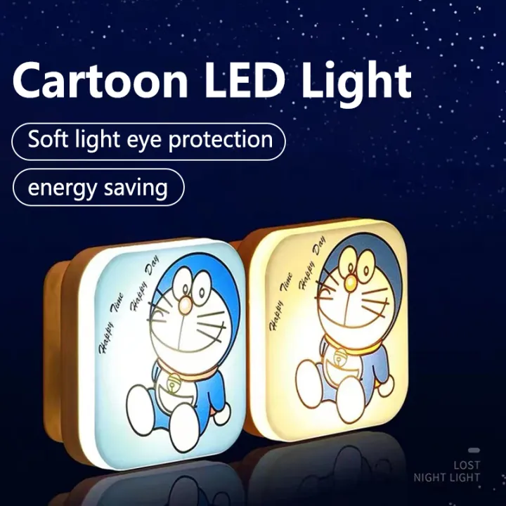 Cartoon Night Light Doraemon Lamp Cartoon Mini LED Night Light Bedroom ...