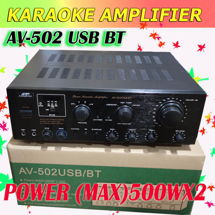 AV-502 USB/BT 500X2 Professional Karaoke Stereo Mixing Amplifie | Lazada PH