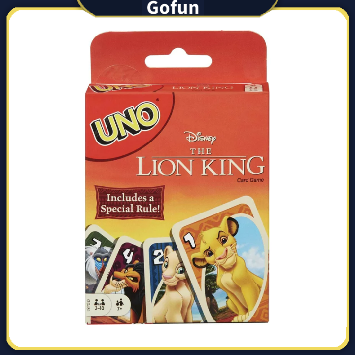 UNO Disney The Lion King Themed Card Game for 2-10 Players Ages 7Y ...