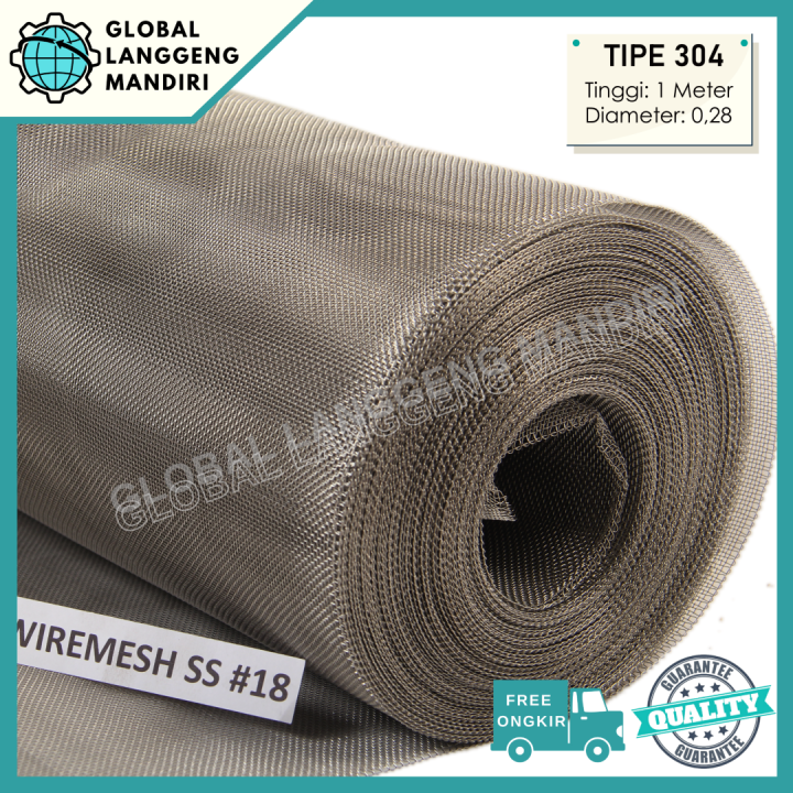 WIRE MESH 18 STAINLESS (1M) TIPE(304) / WIREMESH 18 TEBAL / KAWAT ...
