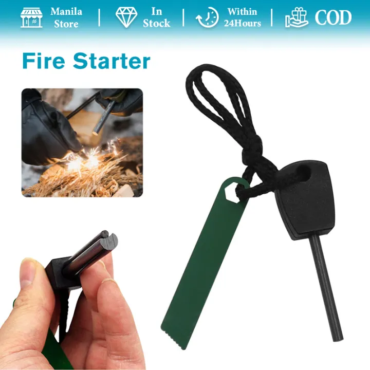 Fire Starter Survival Magnesium Flint Stone Outdoor Survival Igniter ...
