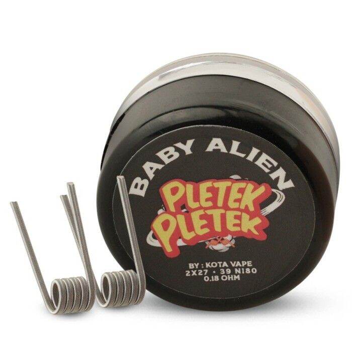 Prebuild Coil Pletek Pletek Baby Alien Dual Coil 0.18Ohm Coil Mletek ...