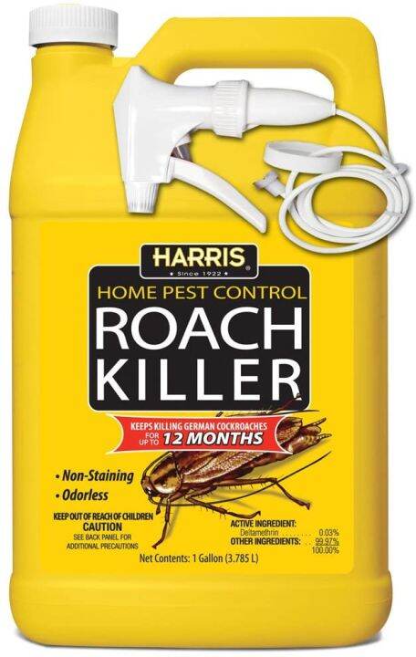 Harris Roach Ki/ller, Liquid Spray with Odorless and Non-Staining 12 ...