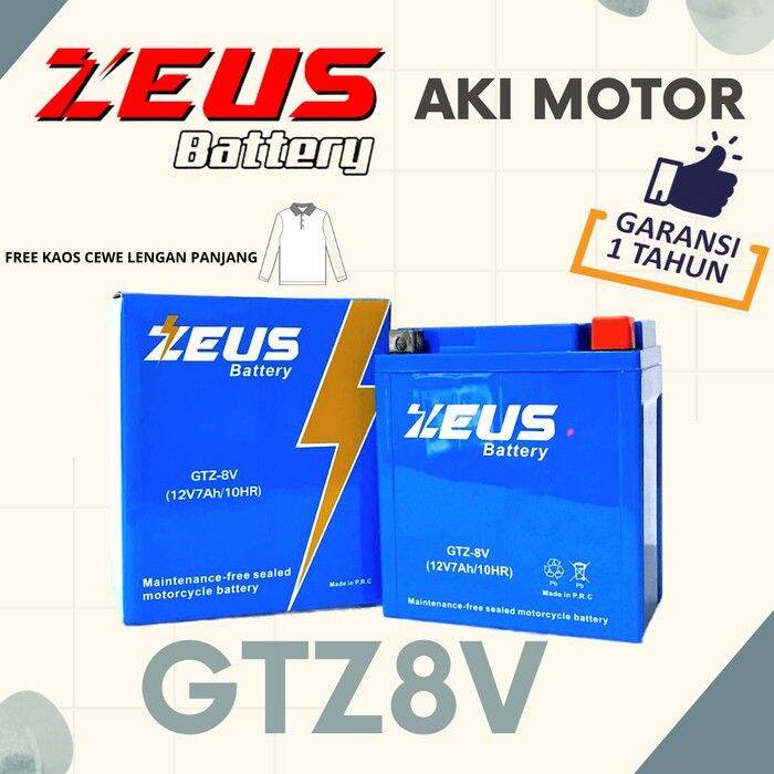 Aki motor Yamaha Nmax 2016-2020 GTZ8V Aki Gel Aki Kering Zeus High Spec ...