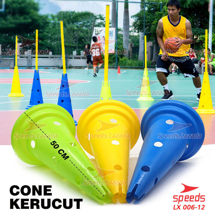 SPEEDS Cone Kerucut Marker Latihan Olahraga Futsal Sepak Bola 50 Cm LX ...