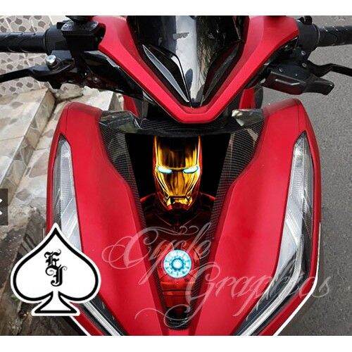 HONDA CLICK FRONT COVER STICKER IRONMANN ej cycle | Lazada PH