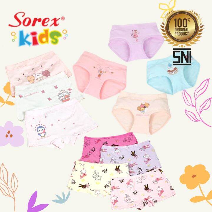 SOREX KIDS Celana Dalam BOXER Segitiga CD Anak Perempuan Girl Super Soft Remaja Wanita Hot Pant ...