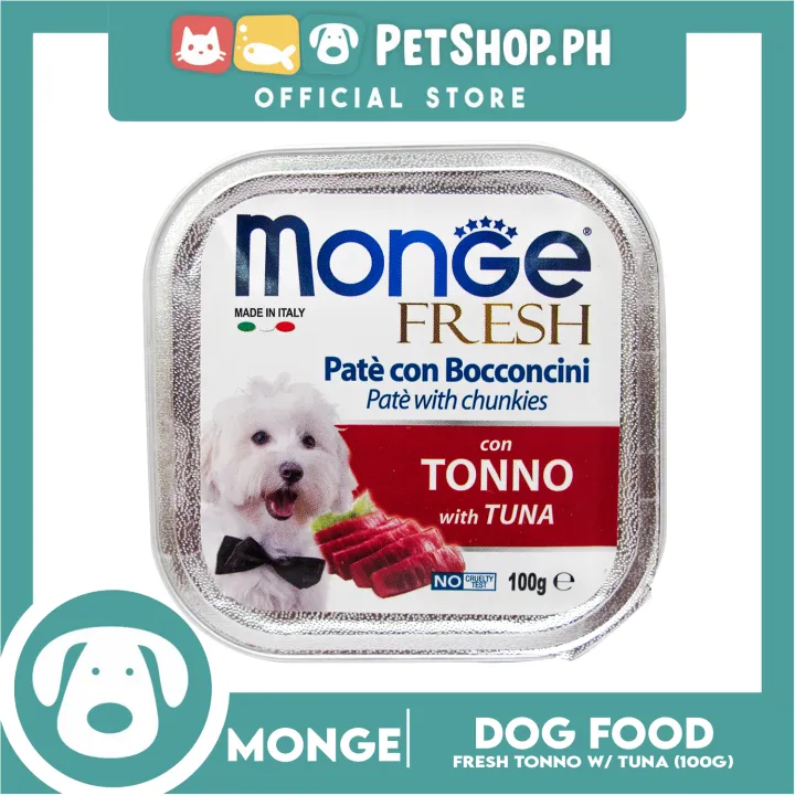Monge Fresh Pate And Chunkies 100g (Tonno With Tuna) Dog Wet Food ...