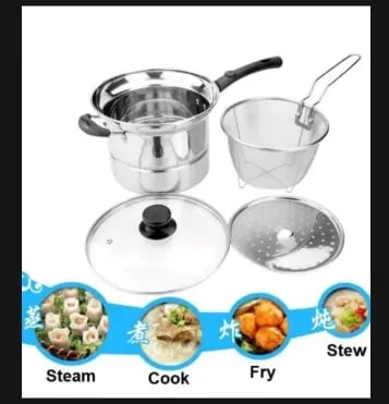 Multifunction 3 in 1 Cooking Pot with Strainer for Pasta and Frying ...