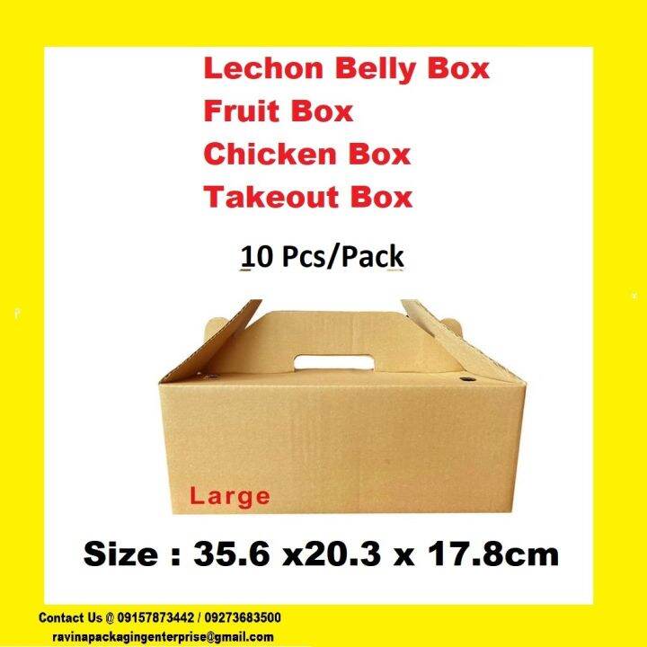 Lechon Belly Box Large (5-6kg Capacity) 10 pcs/Bundle | Lazada PH