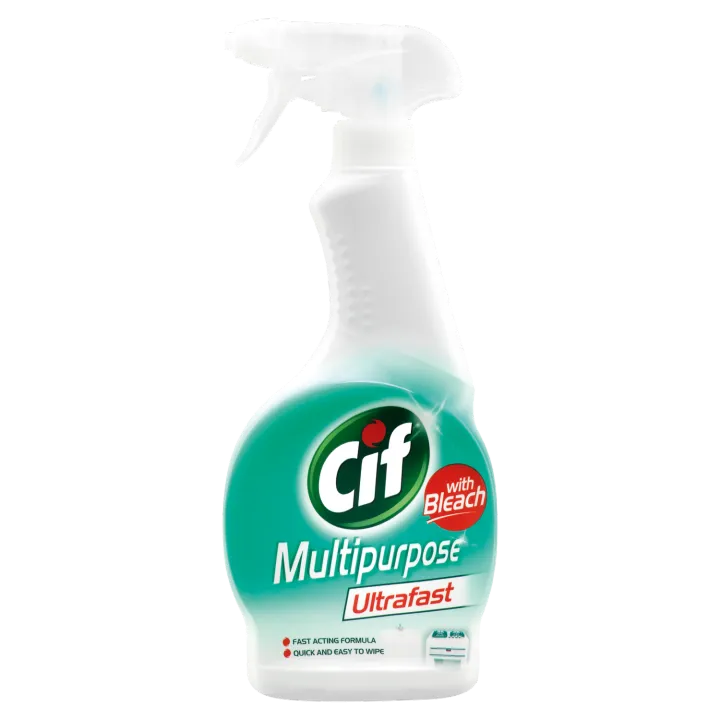Cif with Bleach Multipurpose Spray Ultrafast 450 mL, Fast Acting ...