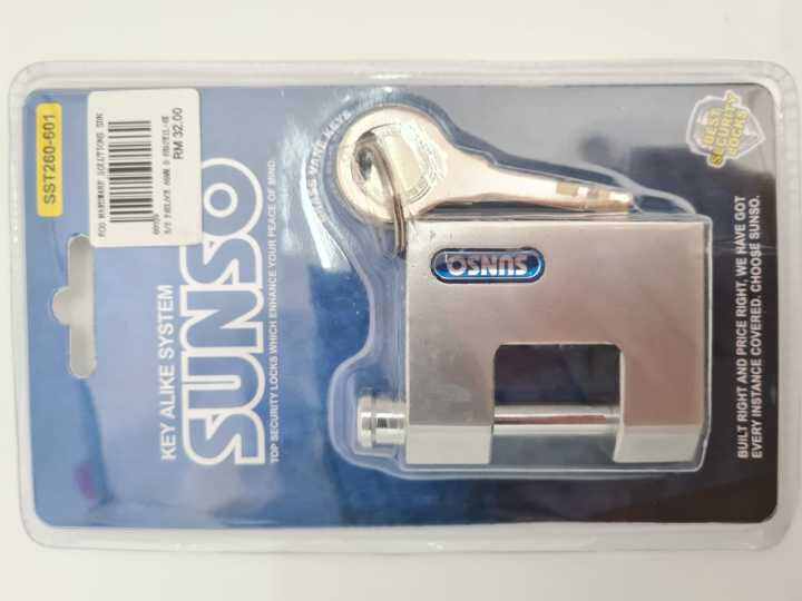 SUNSO PADLOCK 60MM D-SHAPEIL 4 KEYS HEAVY DUTY | Lazada