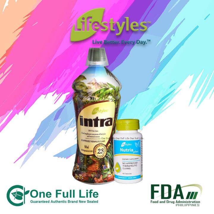 Lifestyles INTRA Herbal JUICE 950ml + NUTRIA 60 Capsules | Lazada PH