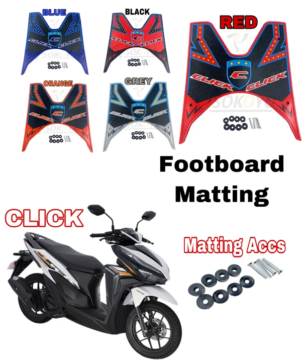 1 Set Foot Board Matting For Honda Click 125i 150i V2 With Complete ...