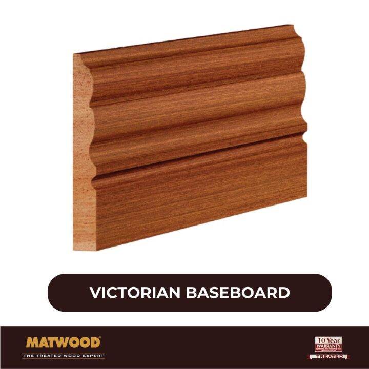 Matimco Matwood Solid Moulding VICTORIAN BASEBOARD 1x4 8 Feet | Lazada PH