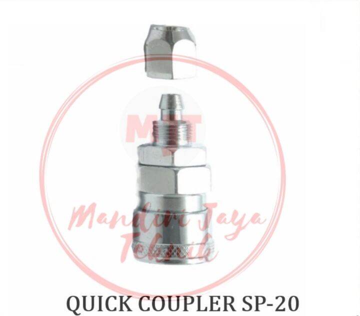 Quick Coupler SP 20 Sambungan Selang Kompresor Recoil Cuk Kopler SP20 ...