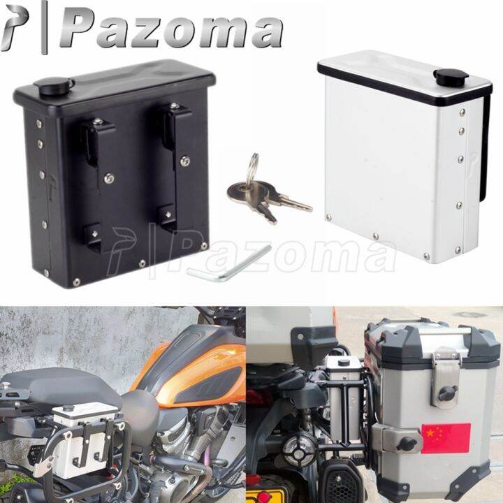 2.3L Motorcycle Toolbox Right Side Mount Aluminum Storage Case Tool ...