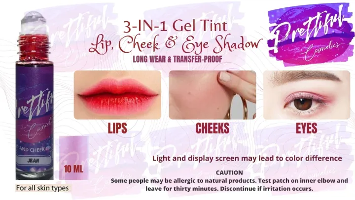 3-IN-1 LONG WEAR ORGANIC GEL LIP TINT {10ml} [Pigmented, Lightweight ...